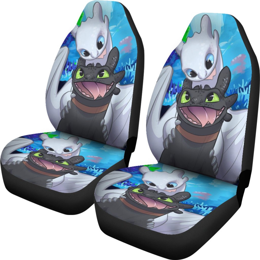 Toothless Light Fury Night Fury Seat Cover - Scentre Reigvinny