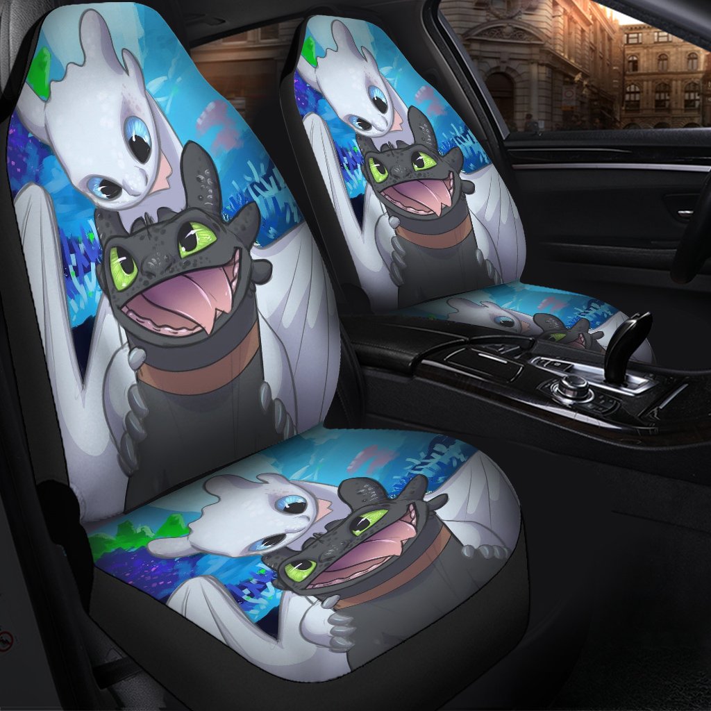 Toothless Light Fury Night Fury Seat Cover - Scentre Reigvinny